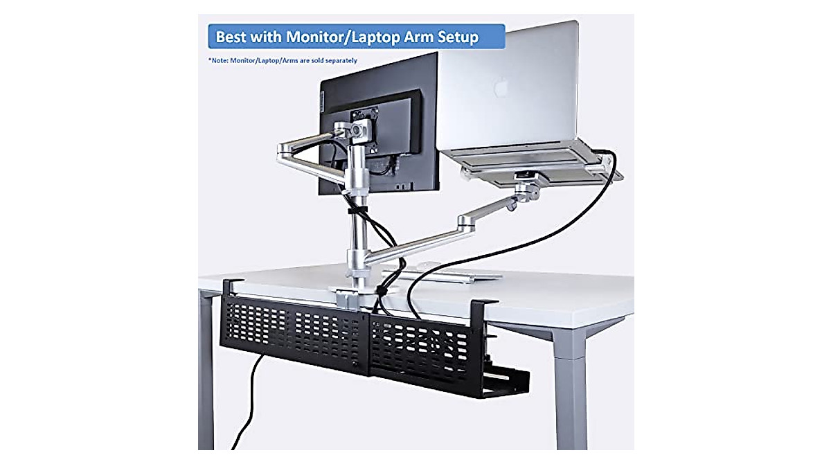 AEONS Under Desk Cable Management Tray - Organize Your Space