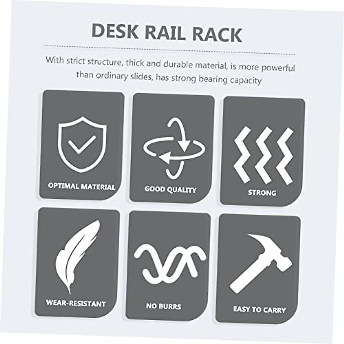 Tofficu 1 Pair Keyboard Rails Plastic Pallet Computer Desk Accessories PC Keyboard Drawer Slides Bearing Keyboard Tray Slide Rail Under Desk Tray Keyboard Rack Computer Drawer Tray Ball
