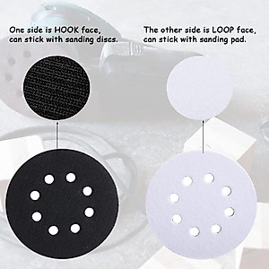 Ysglory 10 Pack Soft Density Interface Pads 5 Inch 8 Holes Hook and Loop Sponge Cushion Buffer Backing Pad Foam Sanding Interface Pads for Orbital Sander Automotive Woodworking Polishing