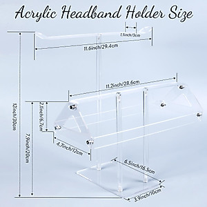 AOFLLU Headband Holder Scrunchie Holder, Headband Organizer Headband Stand, Hair Accessories Organizer Storage Rack for Women and Girls