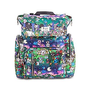 JuJuBe x Tokidoki Diaper Backpack + Messenger Bag, Be Sporty | Multi-Functional, Lightweight, Durable + Travel Friendly | Camp Toki