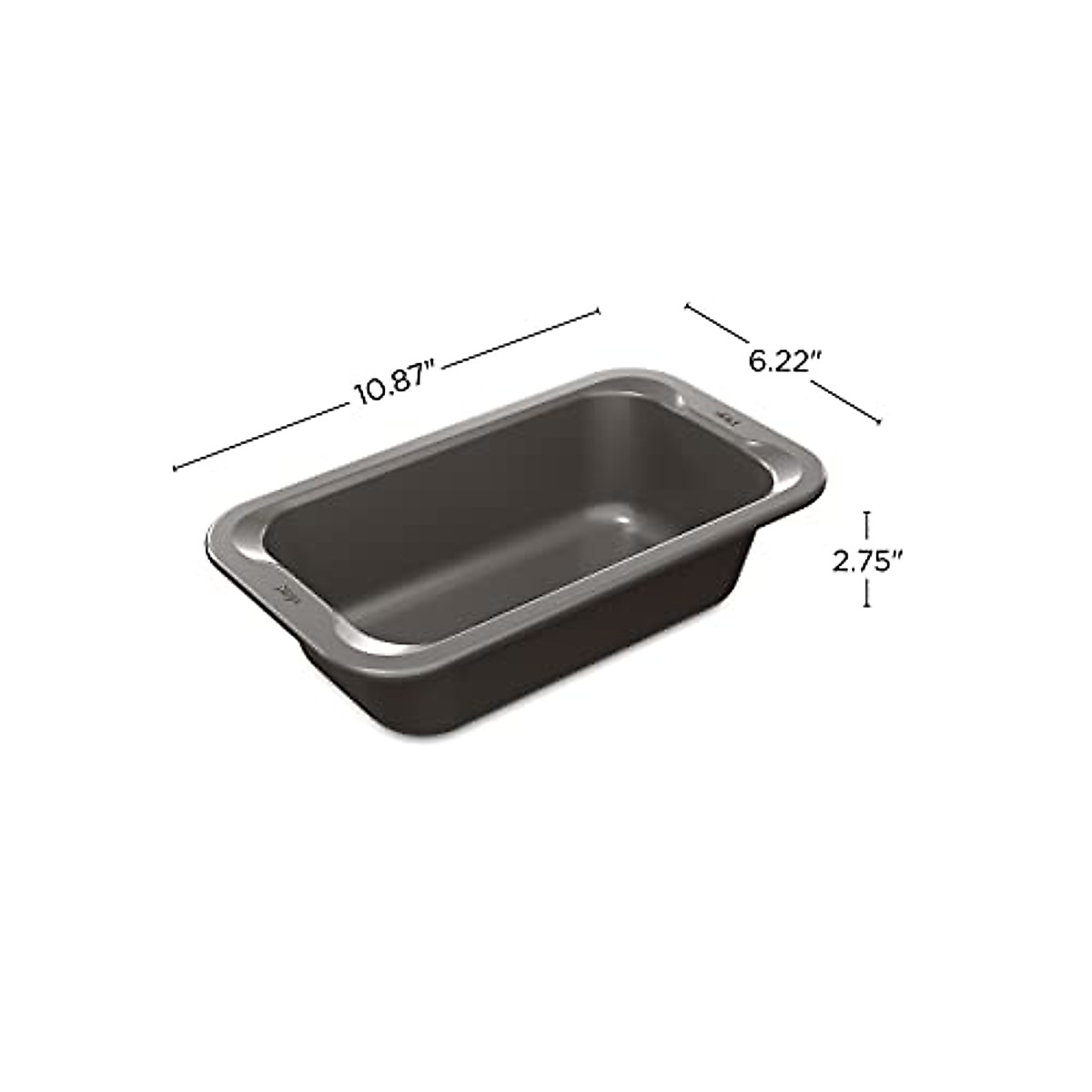 Ninja B30509 Foodi NeverStick Premium 9 inch x 5 inch Loaf Pan, Nonstick, Oven Safe up to 500⁰F, Dishwasher Safe, Grey, 1 Count (Pack of 1)