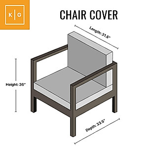 KHOMO GEAR Outdoor Chair Cover Patio Furniture Cover Waterproof Heavy Duty (Brown - Standard)