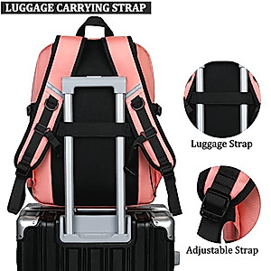 WEREWOLVES 30L Casual Daypack, 2 Compartments Travel Backpack, Sports Bag with Water Bottle Side Pocket and Laptop Compartment, College Bag for Men Women (Light Pink)