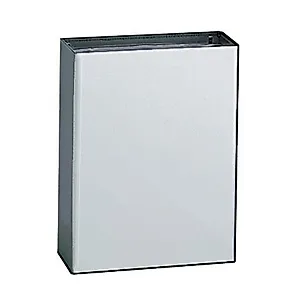 BOBRICK 279 ClassicSeries Stainless Steel Surface-Mounted Waste Receptacle, Satin Finish, 6.4 Gallon Capacity, 6" Length, 18" Height, 14" Width