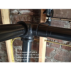 Pipe Series Commercial Quality Non-Adjustable 2-Way Ballet Style Rolling Garment Clothing Rack, Anthricite Grey