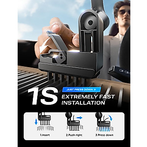 LISEN Tesla Phone Mount, for MagSafe Car Mount [Never Blocking] Tesla Model 3 Y Phone Mount, Tesla Model 3 Y Accessories, Adjustable Tesla Phone Holder Fits iPhone 15 Pro Max Plus 14 13 12 AIl Phones