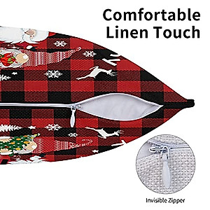 YOYICU Christmas Fleece Throw Blankets This is My Christmas Movie Watching Blanket Xmas Gnomes Red Black Buffalo Check Plaid Warm Blanket