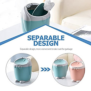 BESPORTBLE Desk Trash can Cute Mini Desktop Trash Can Bunny Kitchen Small Garbage Can Rabbit Animal Countertop Trash Can Garbage Container Bin Desktop Organizer for Coffee Table Office