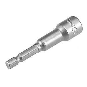 uxcell 5 Pcs 1/4" Quick-Change Hex Shank 10mm Magnetic Nut Setter Driver Drill Bit, 65mm Length, Metric