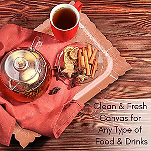 6-Pack Rose Gold Disposable Serving Trays - 9.5" x 13.5" Serving Tray Set - Heavy Duty Cardboard Cookie Platter - Decorative Disposable Trays - Rose Gold Serving Trays and Platters for Dessert Table