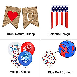 DmHirmg 4th of July Decorations,Patriotic Decorations Include 4th of July Balloon and Fourth of July Decorations,Independence Day Decor for Home Patriotic Party Supplies