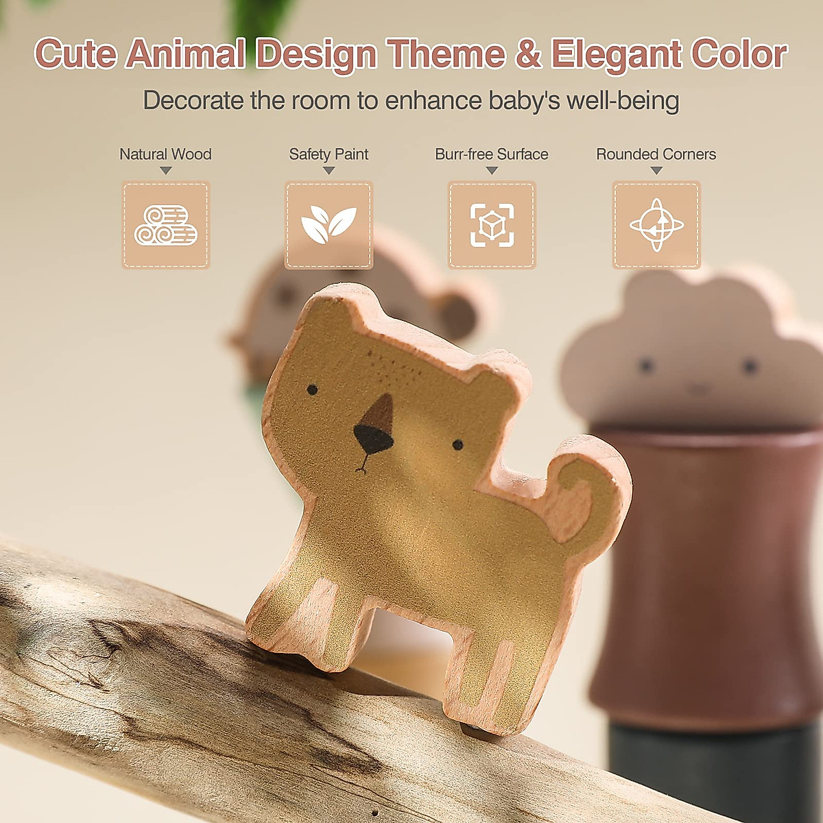 WOODEN TEETHER Forest Animal Stacking Balance Toy - Fun and Educational Game for Kids - Develops Fine Motor Skills and Hand-Eye Coordination