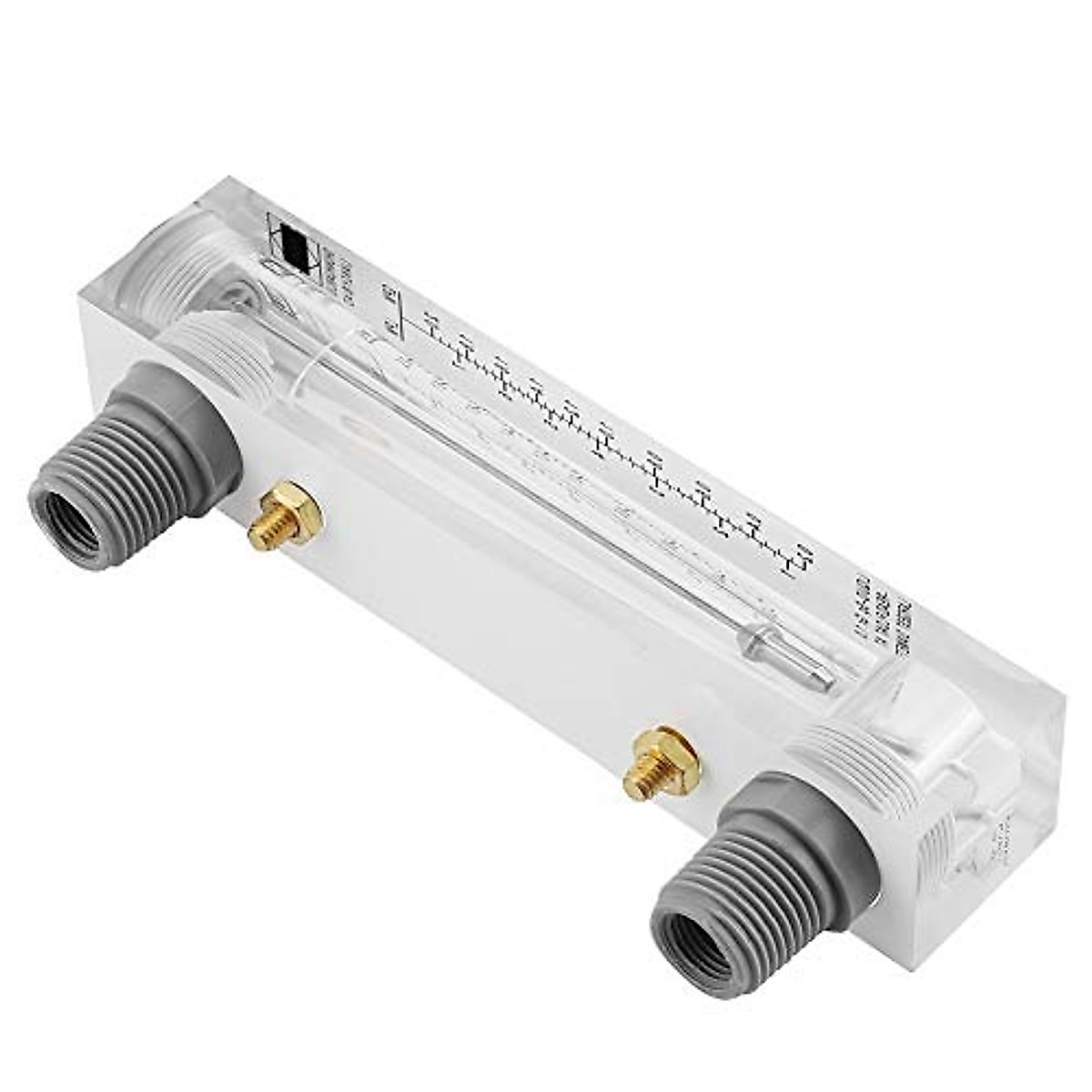 Water Meter Water Flow Meter Flow Meter Water Flow Meter for Rv Flow Sensor,Panel Type Glass Liquid Flowmetre Water Flow Measuring Meter 0.2-2GPM/1-7LPM