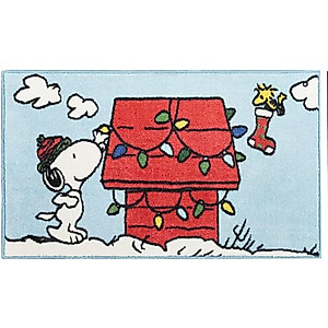 Peanuts Nourison Dog House Accent Rug 18"x30" Washable, Polyester, Non-Skid Back