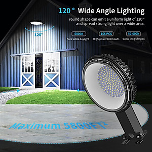 Viugreum 2-Pack 150W LED Barn Light, Dusk to Dawn Outdoor Lighting, Yard Lighting IP65 Waterproof 5000k Daylight (900w MH/HPS Replacement) Security Light with Photocell Sensor for Barn Garage Yard