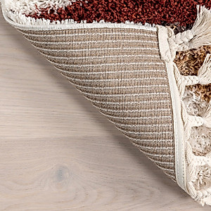 nuLOOM Kali Shaggy Diamond Tassel Clearance Area Rug, 5x8, Multi