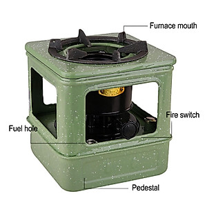 Portable Kerosene Stove - 8 Wicks Round Camping Picnic Burner - Backpacking Oil Stoves, Indoor Kerosene Stove Portable For Backpacking, Outdoor Ghores