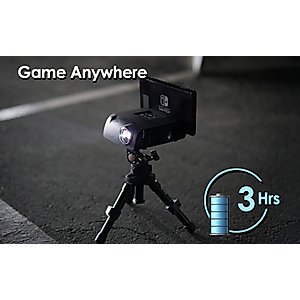AAXA S1 Mini Projector Compatible for Nintendo Switch, 3 Hour Battery, USB-C Video Input, 720p HD Native Resolution, 400 Lumens, Gaming, DLP (Renewed)