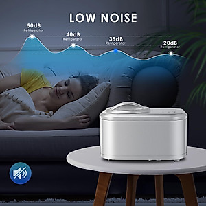 Homtone Ice Cream Maker 1 Quart, No pre-Freezing Automatic Ice Cream Yogurt Machine with Built-in Compressor and LCD Timer for Making Ice Cream,Gelato,Frozen Yogurt in 30-60 min