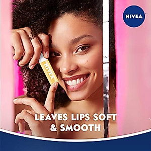 NIVEA Milk and Honey Lip Care, Moisturizing Lip Balm Stick with Shea Butter, 4 Pack of 0.17 Oz Sticks