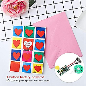 120 Seconds DIY Greeting Card Chip, Recordable Voice Sound Chip Module, Built-in Button Battery for Gift Boxes, Invitations, Handmade Products