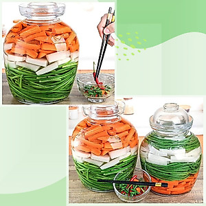 Anjetan 1.5L/2.5L/4.5L Glass Fermenting Jar, Large Capacity Sealed Pickle Jar, (A 1.5L/52oz)