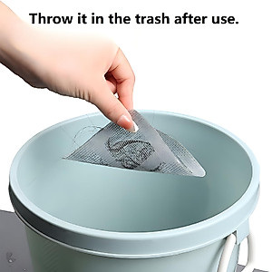 Disposable Shower Drain Hair Catcher 4.3'' Mesh Stickers, Bathroom, Laundry, Bathtub, Kitchen, Sink, for Human and Pet Hair Not Rot Anti-Blockage (20)