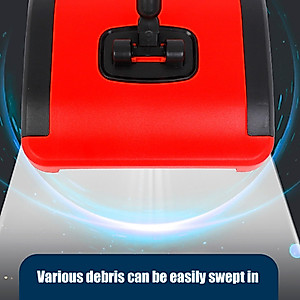 Carpet Sweeper Manual Carpet Sweeper Sweeper Vacuum 3 Rolling Brushes Floor Sweeper Carpet Brush with Wheels and Large Waste Bin 43inch Detachable Carpet Cleaner for Pet Hair Dust Debris