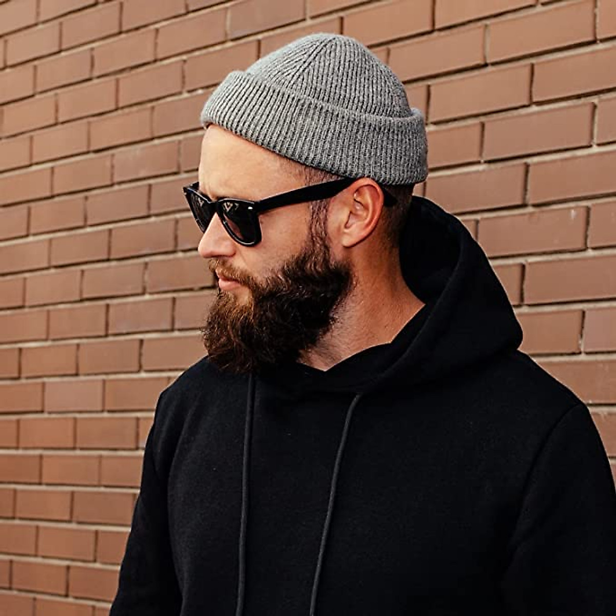 3 Pieces Short Fisherman Beanie for Men Women, Swag Wool Knit Cuff Trawler Skullcap,Winter Warm Hats