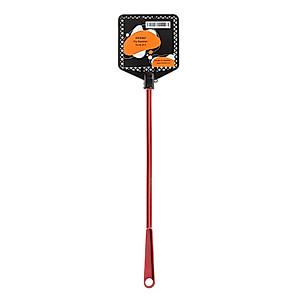 OFXDD Rubber Fly Swatter, Long Fly Swatter Pack, Fly Swatter Heavy Duty, Red Color (3 Pack)