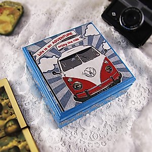 Handmade Jewelry Box. Keepsake Box, Storage Box, Memory Box. Store Your Keepsake Items and Treasured Memories for a Lifetime. Jewelry Case, Retro, Vintage, Mini Bus, Kids, Boys