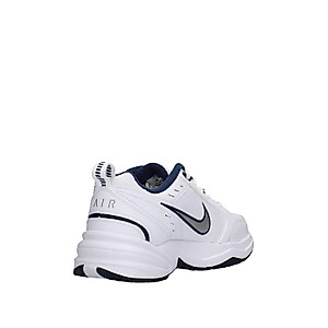 Nike Men's Air Monarch IV Cross Trainer, White/Metallic Silver/Midnight Navy, 11.0 Regular US