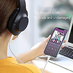 Muerkai Aux Cord for iPhone,3.5mm Aux Cable for Car Compatible with iPhone 14/13/12/11/Pro/Max/SE/10/XS/XR/X/8/7/6/iPad/Plus for Car Home Stereo,Speaker,Headphone,3.3ft (White)