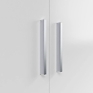 Madesa Wardrobe Armoire Closet Hanging Storage Cabinet 2 Doors with Shelf 31" L Organization Unit for Bedroom and Office - White