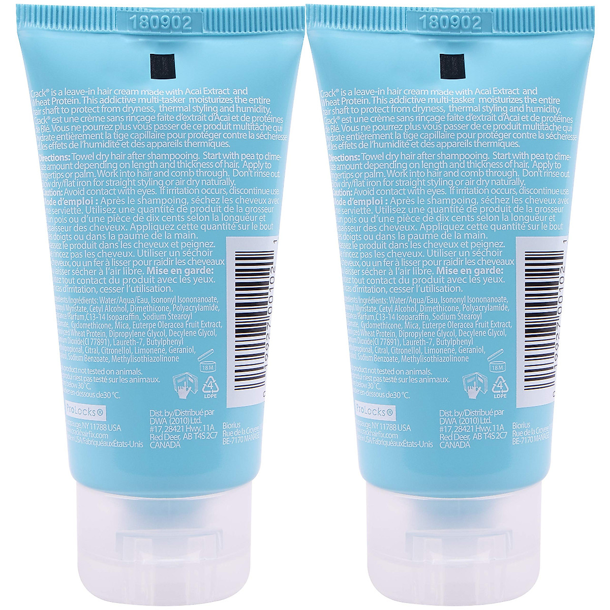 CRACK HAIR FIX Styling Creme - Multi-Tasking, Anti-Frizz, Leave-In Styling Aid With Protection from Humidity, Chlorine, Heat Treatments & Sun ( 1.25 Oz / 57 Milliliter - PACK OF TWO)