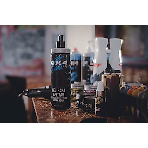 4X4 Professional Foamless Shaving Gel, Fresh Transparent Shaving-Gel for Ultimate Moisturizing, Cleansing, and Soothing Effect with Active Ingredients that help Eliminate Bacteria – 13 Oz Bottle