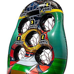 Franklin Sports 5-Hole Inflatable Baseball Target - Inflatable Baseball Throwing Target with Baseballs - Kids Baseball Toss Game - 45" Target