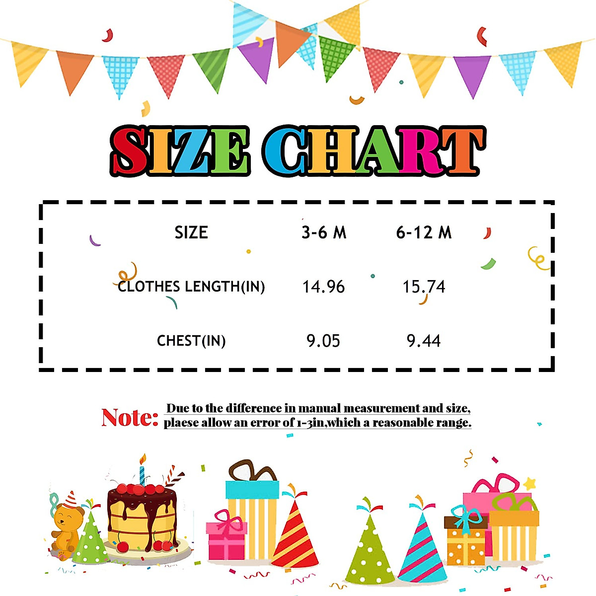 Baby Half Birthday Long Sleeve Outfit Boy Funny 1/2 Way To One Birthday Baby Romper Happy Birthday Party (6-12 Months)