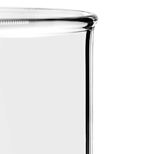 EISCO Beaker, 50ml - Tall Form with Spout - White, 5ml Graduations - Borosilicate 3.3 Glass