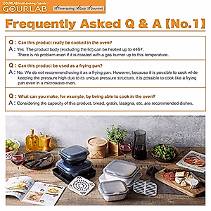 GOURLAB+ Microwave Cookware 6 in 1 Anyday Cookware Freezer & Oven Safe, Japanese Rice Cooker, Ramen Microwave Steamer Microwave Bacon Cooker (White) - Made in Japan