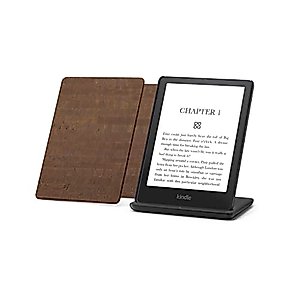 Kindle Paperwhite Signature Edition including Kindle Paperwhite (32 GB) - Denim - Without Lockscreen Ads, - Cork Cover - Dark, and Wireless Charging Dock