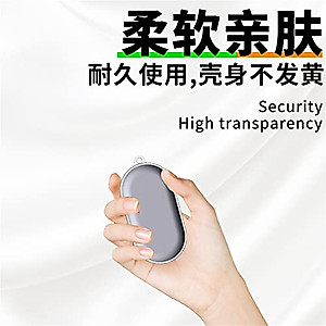 2 Pack DAYJOY Soft TPU Clear case Compatible with B&O Beoplay EQ TWS, Portable Protective Shockproof Case Cover Skin Sleeve with Key Chain for Bang&Olufsen B&O Beoplay EQ(Transparent)