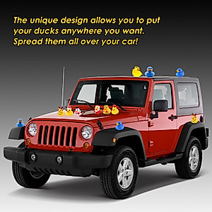 50Pcs Duck Plug - Rubber Duck Mount,Flock Locker Rubber Duck Holder for Jeep Dash and Fixed Display,Gift for Jeep Lover（Excluding Rubber Duck） Double-Sided Stickers Inside