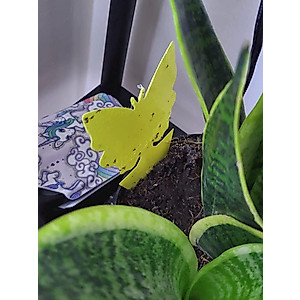 Faicuk Dual-Sided Yellow Sticky Fly Traps for Plant (20 Pack Butterfly)
