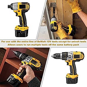 CEENR 4000mAh 12V Battery Compatible with Dewalt 12 Volt Battery XRP DW9071 DW9072 DC9071 DE9037 DE9071 DE9072 DE9074 DE9075 Replacement for Dewalt 12 V Cordless Power Tools - 2 Pack Ni-Mh