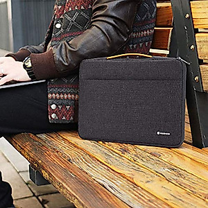 NIDOO 14 inch Laptop Sleeve case Notebook Bag Protective Carrying Handbag for 15" Surface Laptop 3 4/14" Chromebook S330 / ThinkPad E485 E490 T490s/ HP ProBook 645 G4 / 14" Latitude 14, Dark Gray