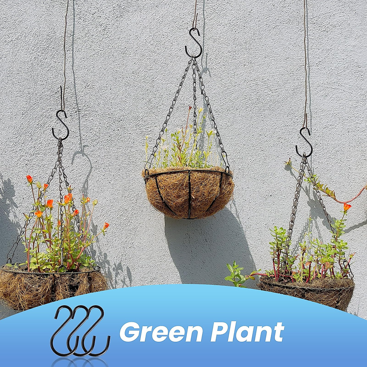 DAJISI 60 Pack S Hooks for Hanging, 1 Inch Ornament Hooks Small Metal S-Shaped Wire Hook Kits Mini S Hooks Connectors for Hanging Jewelry Small Kitchenware Potted Plants