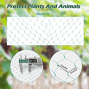 KINGLAKE 33 Ft x 13 Ft Green Garden Bird Netting,Green Garden Plant Netting,Garden Plant Fruits Fencing Mesh
