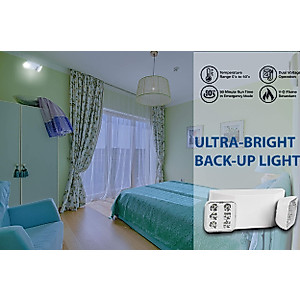 LABORATE LIGHTING Emergency Lights LED with Backup Battery, with Adjustable Heads, Commercial or Industrial Use, Pack of 2, Rechargeable Light Bulb, Indoor Hallway or Room Safety for Residential,